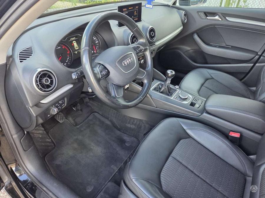 Black Audi A3 2015 in Utena, with an engine capacity of 1.60 L and mileage of 282 thousand km for 7800 €, photo 15 on AUTOMOTO.COM.LV