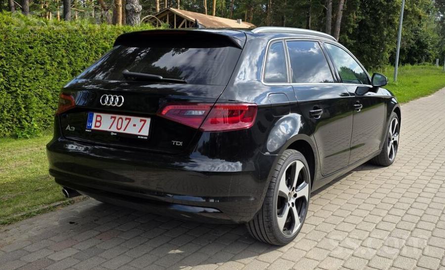 Black Audi A3 2015 in Riga, with an engine capacity of 1.60 L and mileage of 215 thousand km for 10350 €, photo 6 on AUTOMOTO.COM.LV