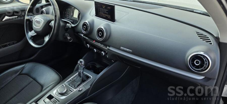 Black Audi A3 2015 in Riga, with an engine capacity of 1.60 L and mileage of 215 thousand km for 10350 €, photo 10 on AUTOMOTO.COM.LV