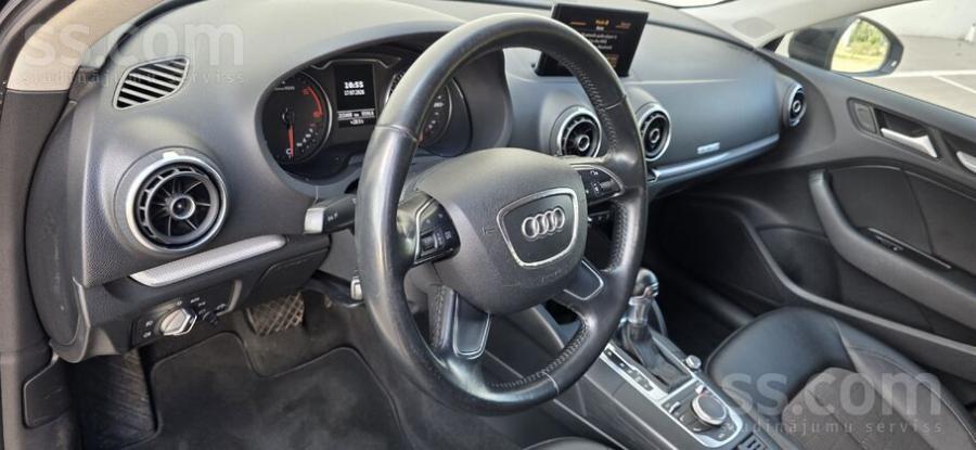 Black Audi A3 2015 in Riga, with an engine capacity of 1.60 L and mileage of 215 thousand km for 10350 €, photo 12 on AUTOMOTO.COM.LV
