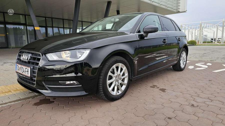 Black Audi A3 2015 in Kaunas, with an engine capacity of 1.20 L and mileage of 201 thousand km for 6450 €, photo 1 on AUTOMOTO.COM.LV