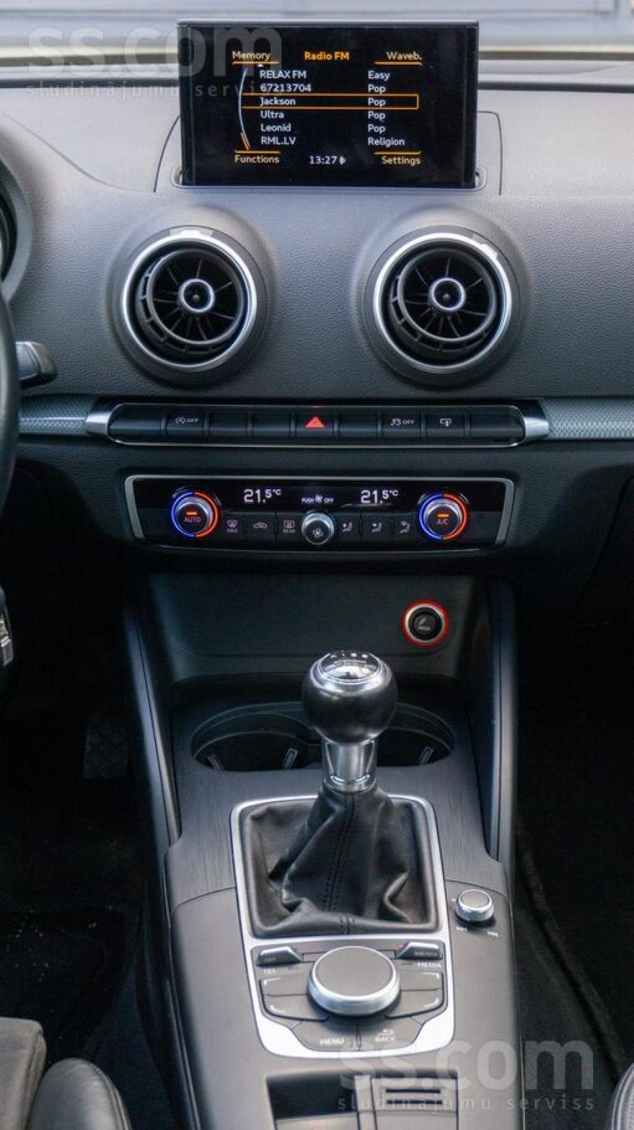 Black Audi A3 2015 in Riga, with an engine capacity of 1.40 L and mileage of 251 thousand km for 8190 €, photo 13 on AUTOMOTO.COM.LV