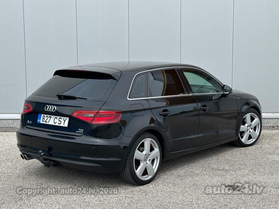 Black Audi A3 2015 in Tartu, with an engine capacity of 2.00 L and mileage of 239 thousand km for 9299 €, photo 5 on AUTOMOTO.COM.LV