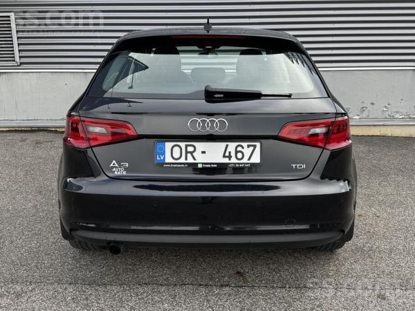 Black Audi A3 2015 in Riga, with an engine capacity of 1.60 L and mileage of 243 thousand km for 9500 €, photo 5 on AUTOMOTO.COM.LV