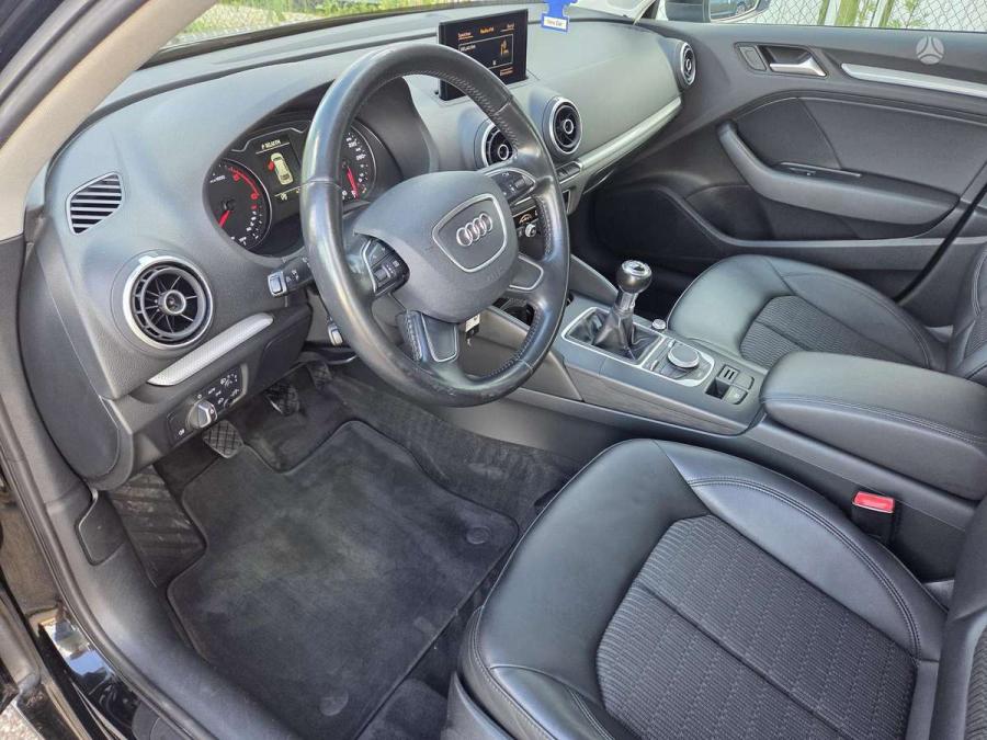 Black Audi A3 2015 in Utena, with an engine capacity of 1.60 L and mileage of 282 thousand km for 6700 €, photo 15 on AUTOMOTO.COM.LV