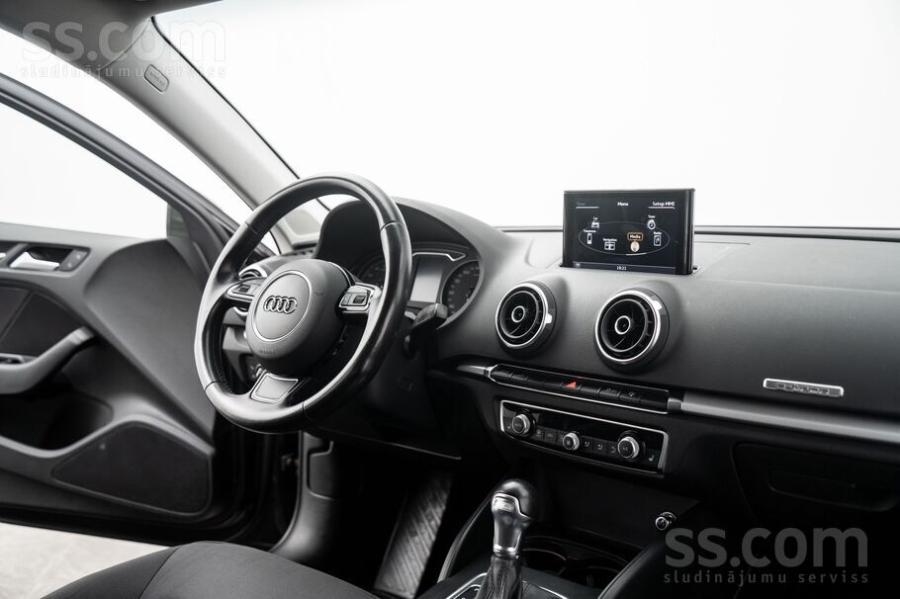 Black Audi A3 2015 in Tallinn, with an engine capacity of 1.40 L and mileage of 202 thousand km for 9998 €, photo 14 on AUTOMOTO.COM.LV