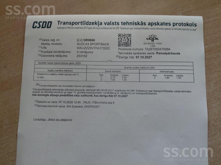 Melns Audi A3 2015 Talsi, ar dzinēja tilpumu 1.60 L un nobraukumu 253 tūkst. km par 8500 €, foto 23 vietnē AUTOMOTO.COM.LV