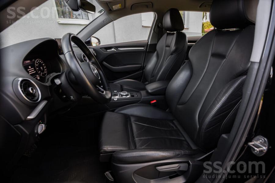 Black Audi A3 2016 in Jelgava, with an engine capacity of 1.40 L and mileage of 0 thousand km for 11490 €, photo 8 on AUTOMOTO.COM.LV