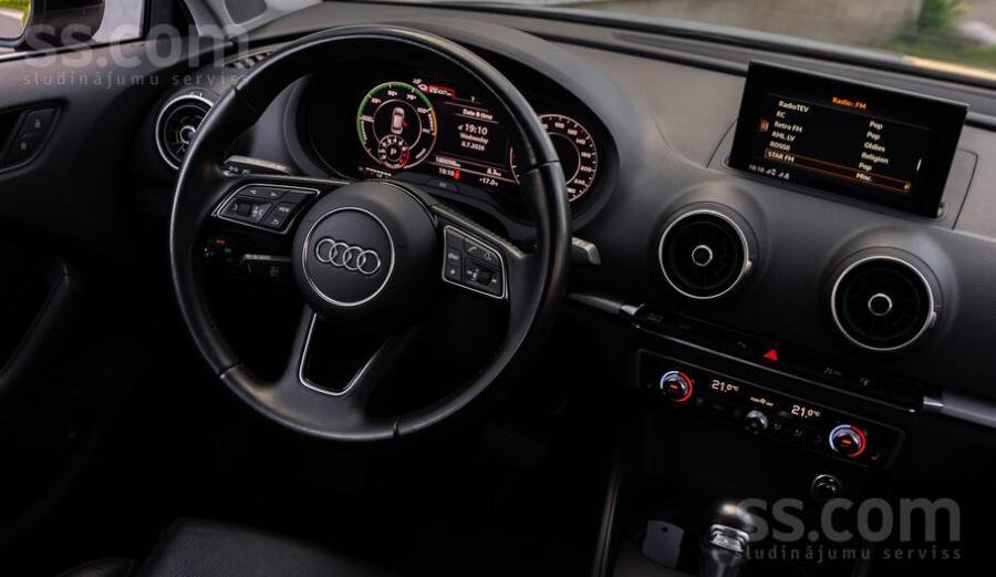 Black Audi A3 2016 in Jelgava, with an engine capacity of 1.40 L and mileage of 0 thousand km for 11490 €, photo 12 on AUTOMOTO.COM.LV
