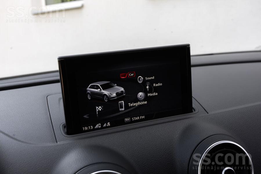 Black Audi A3 2016 in Jelgava, with an engine capacity of 1.40 L and mileage of 0 thousand km for 11490 €, photo 19 on AUTOMOTO.COM.LV