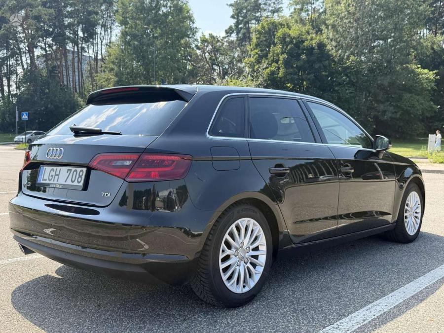 Black Audi A3 2016 in Vilnius, with an engine capacity of 1.97 L and mileage of 256 thousand km for 8400 €, photo 10 on AUTOMOTO.COM.LV