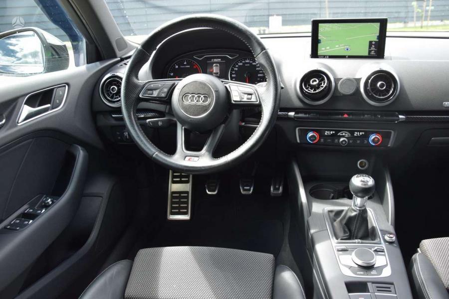 Melns Audi A3 2017 Viļņa, ar dzinēja tilpumu 1.60 L un nobraukumu 268 tūkst. km par 7900 €, foto 23 vietnē AUTOMOTO.COM.LV