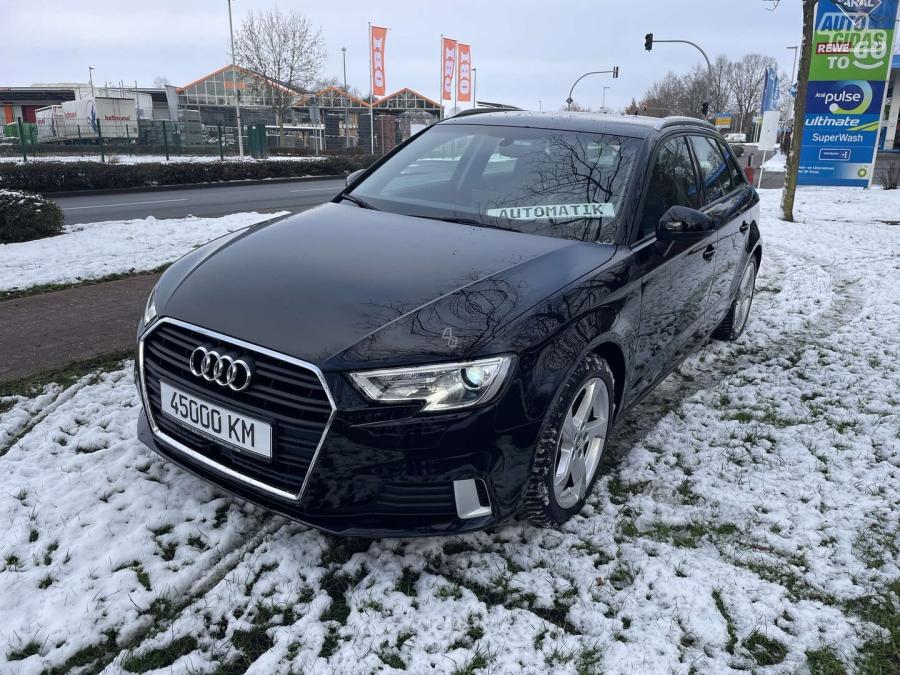 Black Audi A3 2018 in Kaunas, with an engine capacity of 0.00 L and mileage of 45 thousand km for 23203 €, photo 1 on AUTOMOTO.COM.LV
