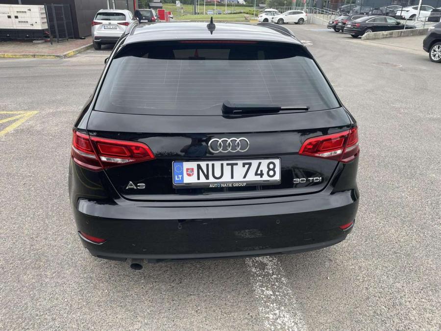 Black Audi A3 2018 in Vilnius, with an engine capacity of 1.60 L and mileage of 159 thousand km for 11850 €, photo 6 on AUTOMOTO.COM.LV