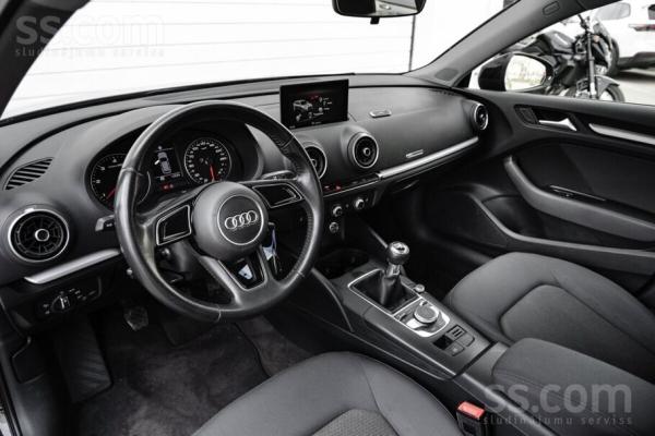 Black Audi A3 2019 in Riga, with an engine capacity of 1.60 L and mileage of 186 thousand km for 9950 €, photo 8 on AUTOMOTO.COM.LV