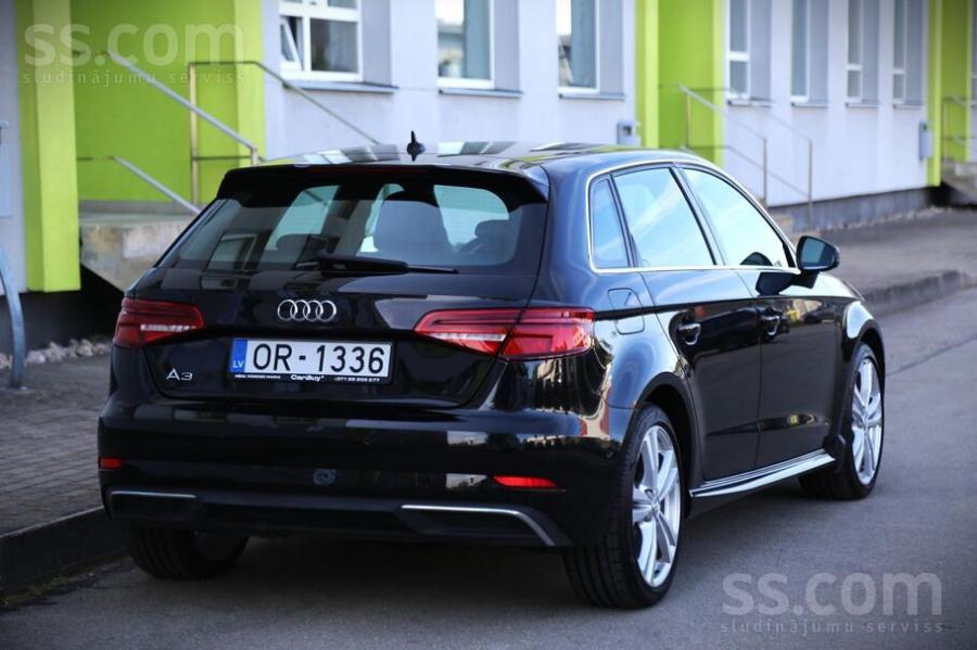 Black Audi A3 2020 in Riga, with an engine capacity of 1.40 L and mileage of 145 thousand km for 15995 €, photo 7 on AUTOMOTO.COM.LV