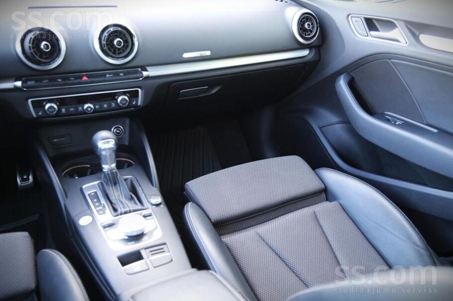 Black Audi A3 2020 in Riga, with an engine capacity of 1.40 L and mileage of 145 thousand km for 15995 €, photo 13 on AUTOMOTO.COM.LV