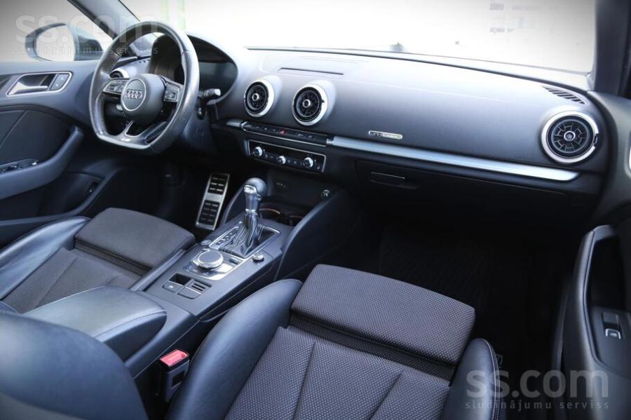 Black Audi A3 2020 in Riga, with an engine capacity of 1.40 L and mileage of 145 thousand km for 15995 €, photo 14 on AUTOMOTO.COM.LV