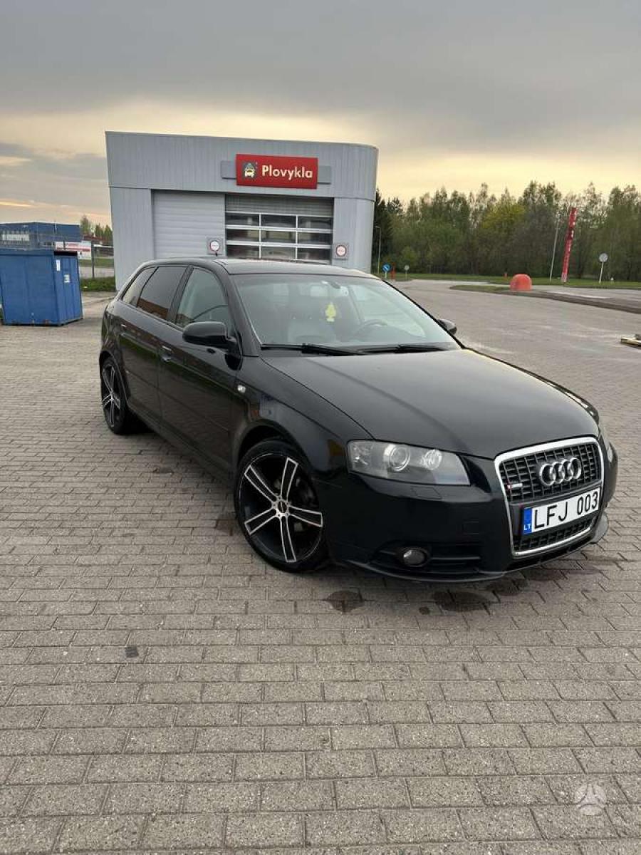 Black Audi A3 2007 in Panevezys, with an engine capacity of 1.90 L and mileage of 320 thousand km for 2200 €, photo 1 on AUTOMOTO.COM.LV