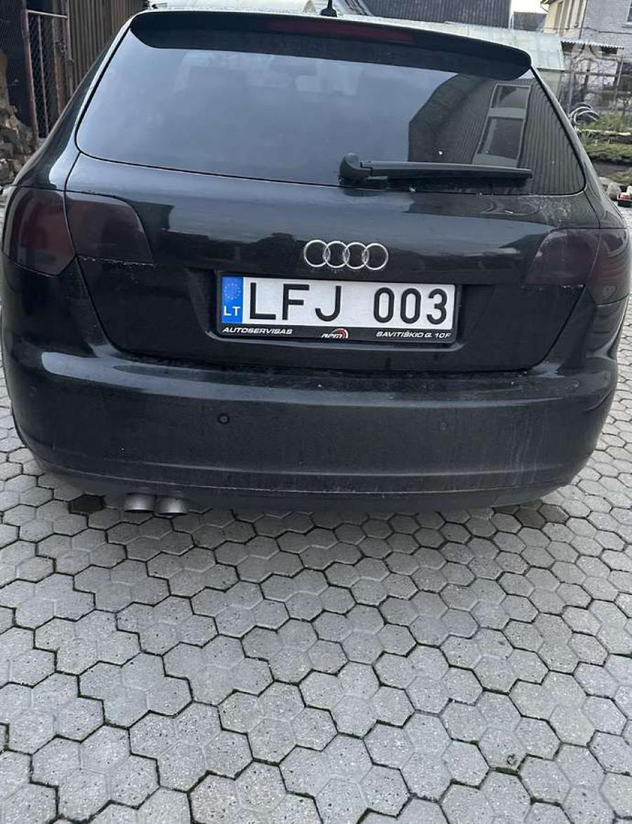 Black Audi A3 2007 in Panevezys, with an engine capacity of 1.90 L and mileage of 320 thousand km for 2200 €, photo 15 on AUTOMOTO.COM.LV