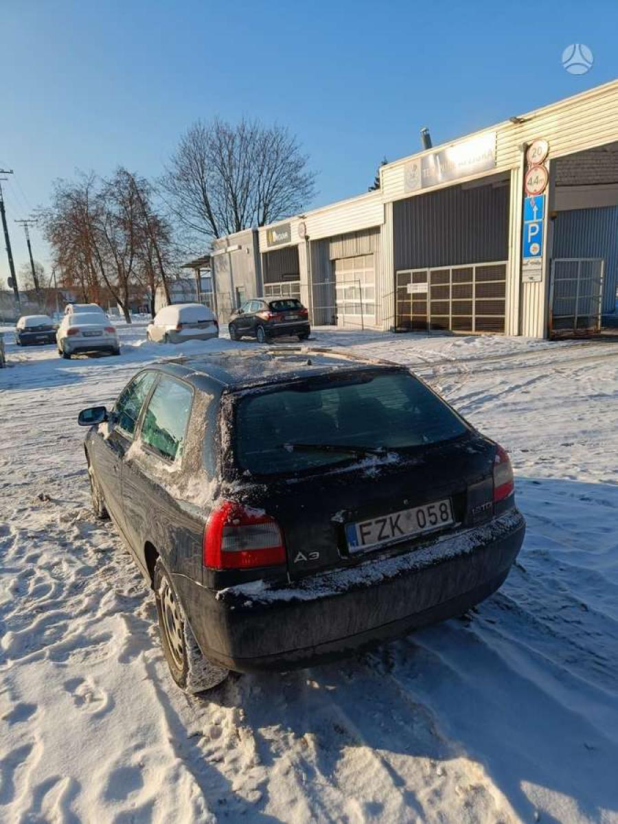 Black Audi A3 2001 in Kaunas, with an engine capacity of 1.90 L and mileage of 408 thousand km for 800 €, photo 3 on AUTOMOTO.COM.LV
