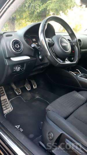 Black Audi A3 2014 in Bauska, with an engine capacity of 2.00 L and mileage of 303 thousand km for 11200 €, photo 6 on AUTOMOTO.COM.LV