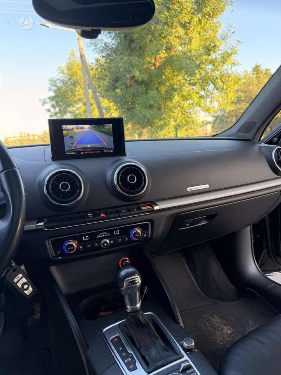 Black Audi A3 2015 in Kaunas, with an engine capacity of 2.00 L and mileage of 260 thousand km for 10500 €, photo 17 on AUTOMOTO.COM.LV
