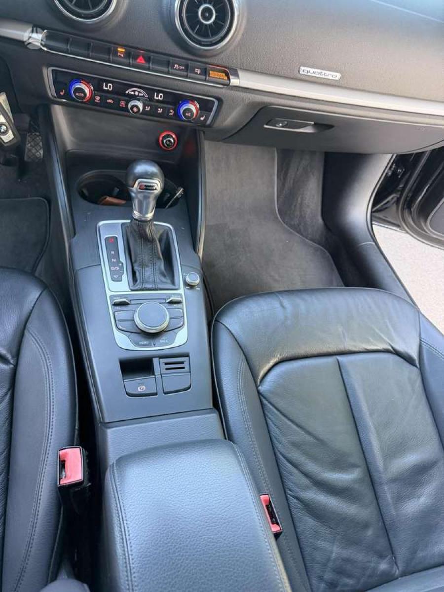 Black Audi A3 2015 in Kaunas, with an engine capacity of 2.00 L and mileage of 260 thousand km for 10500 €, photo 19 on AUTOMOTO.COM.LV