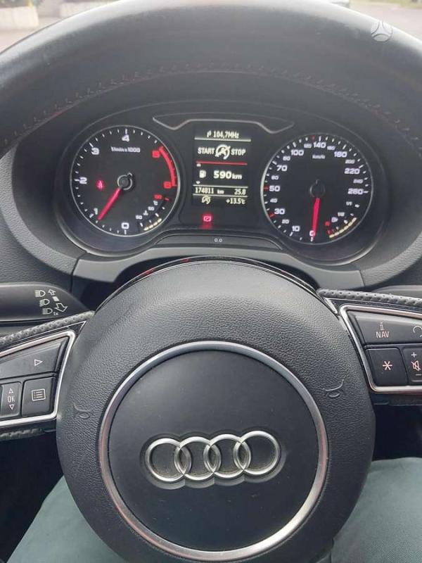 Melns Audi A3 2015 Viļņa, ar dzinēja tilpumu 1.97 L un nobraukumu 175 tūkst. km par 11000 €, foto 7 vietnē AUTOMOTO.COM.LV