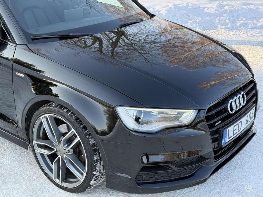 Black Audi A3 2016 in Raseiniai, with an engine capacity of 2.00 L and mileage of 97 thousand km for 14690 €, photo 32 on AUTOMOTO.COM.LV