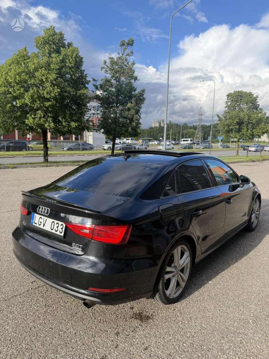 Black Audi A3 2016 in Vilnius, with an engine capacity of 2.00 L and mileage of 150 thousand km for 8700 €, photo 10 on AUTOMOTO.COM.LV