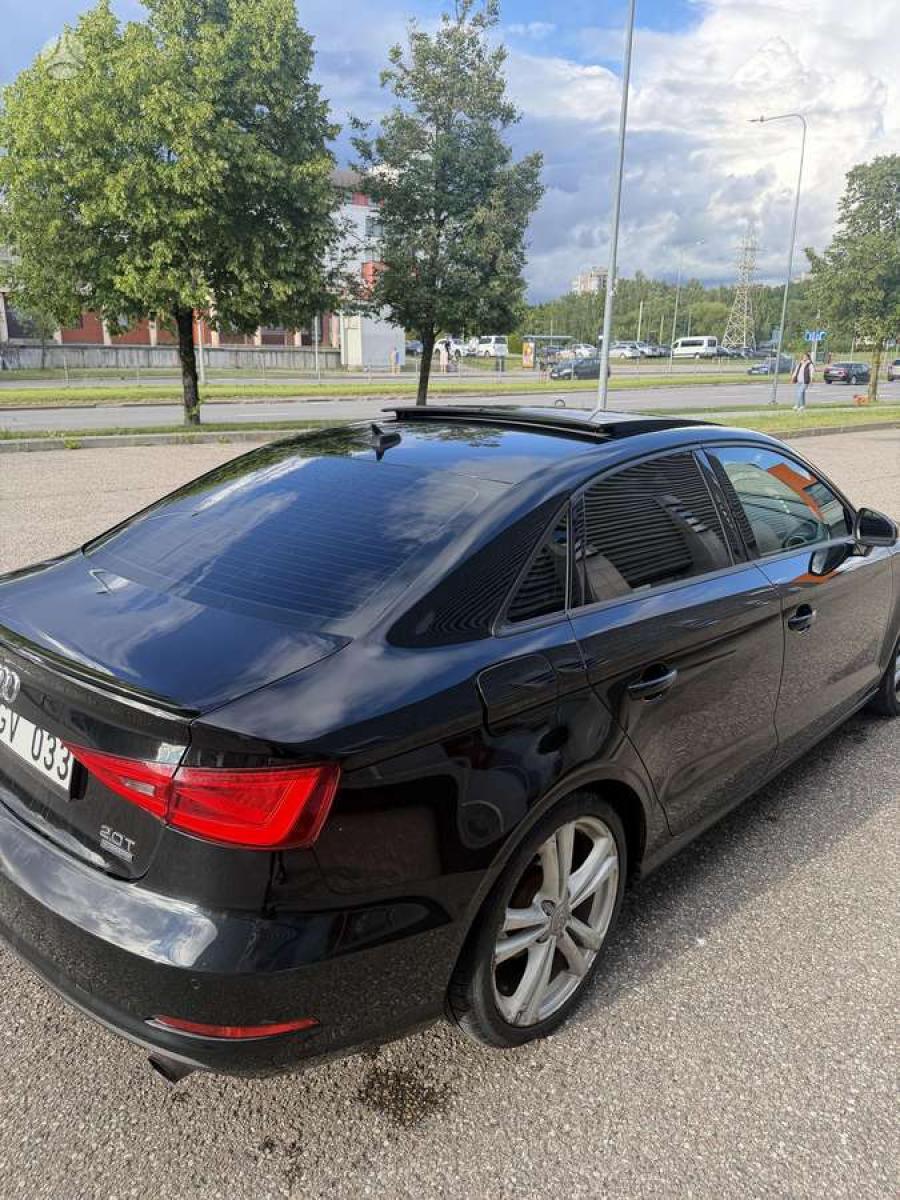 Black Audi A3 2016 in Vilnius, with an engine capacity of 2.00 L and mileage of 150 thousand km for 8700 €, photo 12 on AUTOMOTO.COM.LV