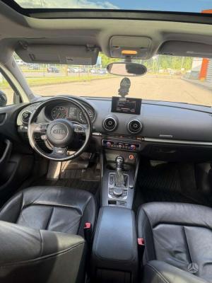 Black Audi A3 2016 in Vilnius, with an engine capacity of 2.00 L and mileage of 150 thousand km for 8700 €, photo 13 on AUTOMOTO.COM.LV