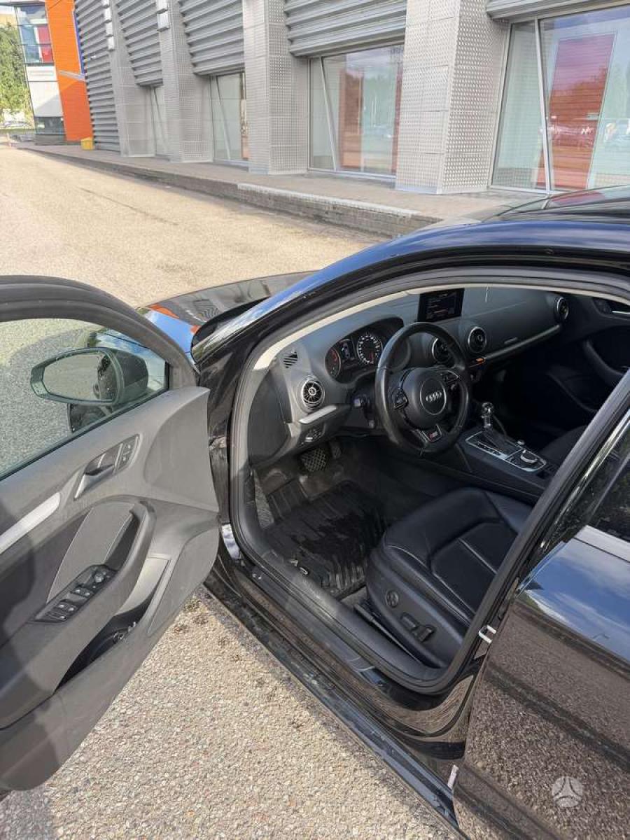 Black Audi A3 2016 in Vilnius, with an engine capacity of 2.00 L and mileage of 150 thousand km for 8700 €, photo 15 on AUTOMOTO.COM.LV