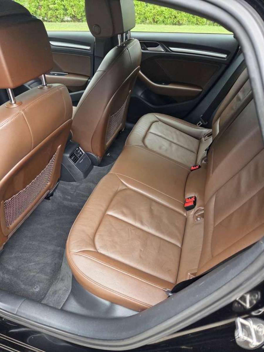 Black Audi A3 2017 in Marijampole, with an engine capacity of 2.00 L and mileage of 116 thousand km for 14000 €, photo 11 on AUTOMOTO.COM.LV