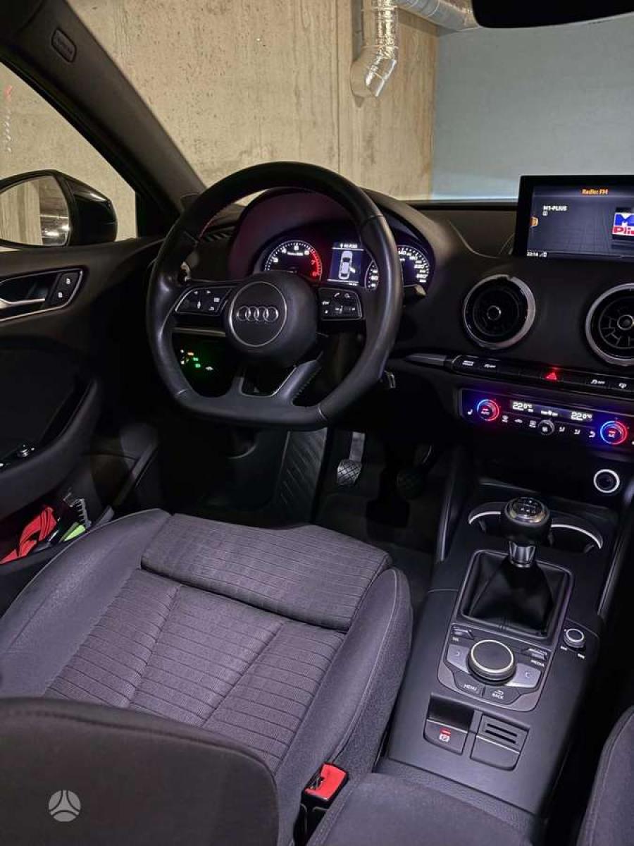 Black Audi A3 2017 in Vilnius, with an engine capacity of 1.50 L and mileage of 165 thousand km for 13000 €, photo 13 on AUTOMOTO.COM.LV
