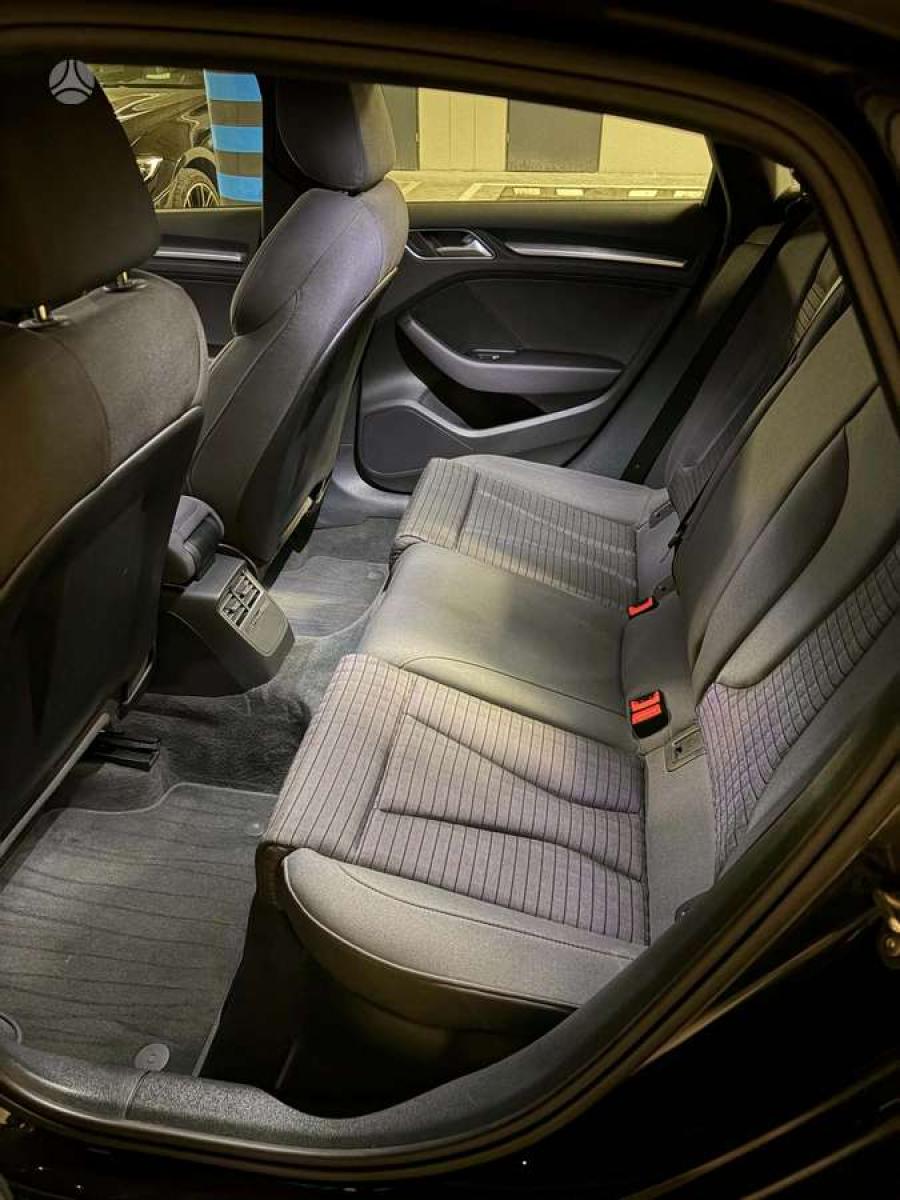 Black Audi A3 2017 in Vilnius, with an engine capacity of 1.50 L and mileage of 165 thousand km for 13000 €, photo 20 on AUTOMOTO.COM.LV