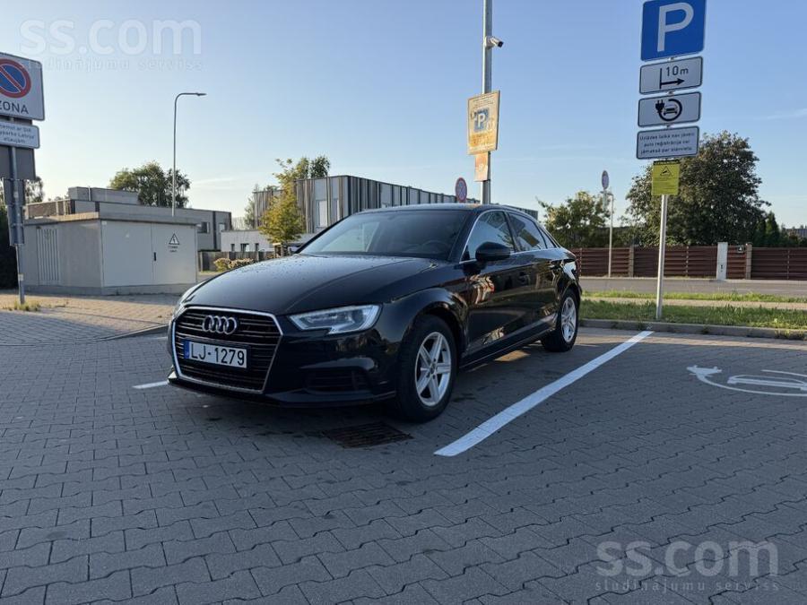 Black Audi A3 2018 in Riga, with an engine capacity of 1.50 L and mileage of 126 thousand km for 12990 €, photo 1 on AUTOMOTO.COM.LV