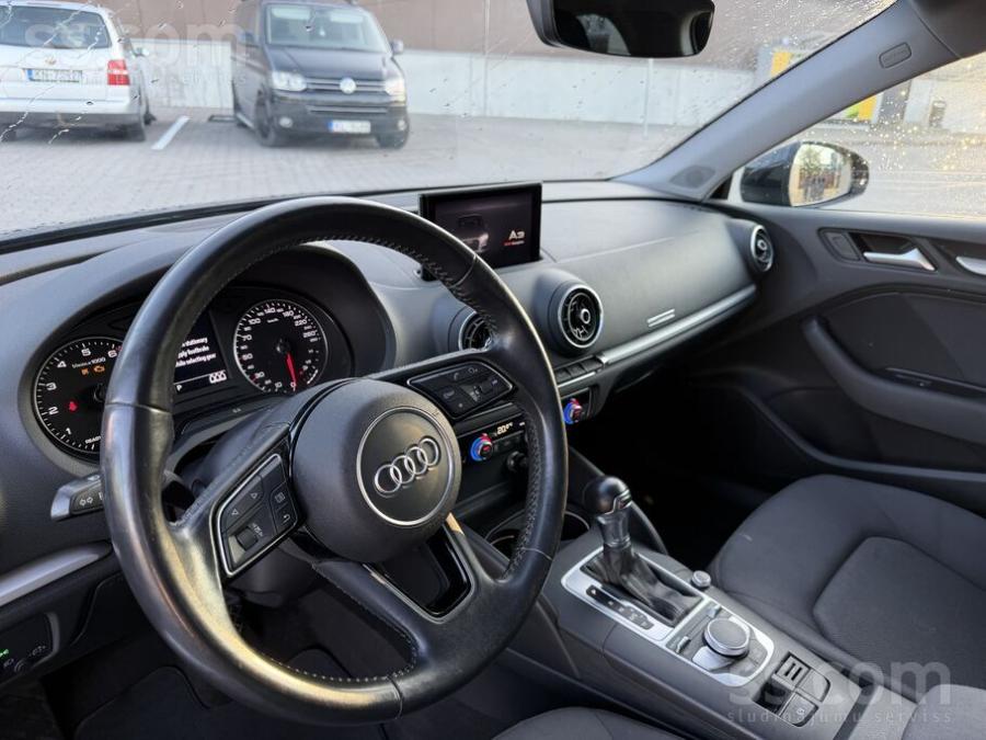Black Audi A3 2018 in Riga, with an engine capacity of 1.50 L and mileage of 126 thousand km for 12990 €, photo 12 on AUTOMOTO.COM.LV