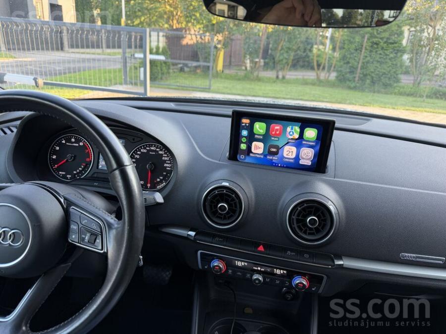 Black Audi A3 2018 in Riga, with an engine capacity of 1.50 L and mileage of 126 thousand km for 12990 €, photo 15 on AUTOMOTO.COM.LV