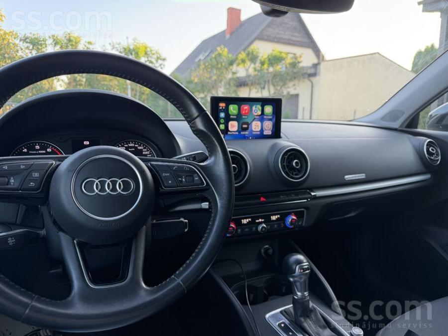Black Audi A3 2018 in Riga, with an engine capacity of 1.50 L and mileage of 126 thousand km for 12990 €, photo 16 on AUTOMOTO.COM.LV