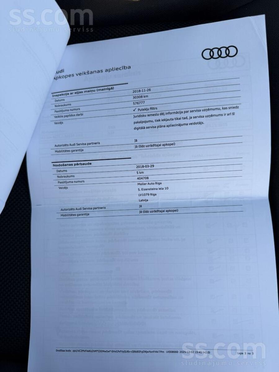 Black Audi A3 2018 in Riga, with an engine capacity of 1.50 L and mileage of 126 thousand km for 12990 €, photo 21 on AUTOMOTO.COM.LV