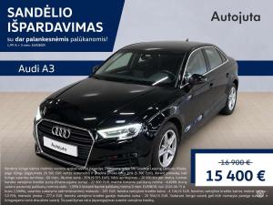Melns Audi A3 2018 Kauņa, ar dzinēja tilpumu 1.50 L un nobraukumu 103 tūkst. km par 15400 €, foto  vietnē AUTOMOTO.COM.LV