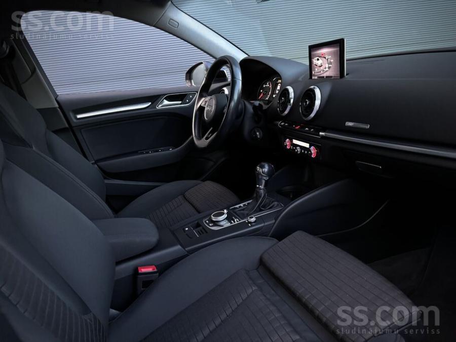 Black Audi A3 2019 in Riga, with an engine capacity of 1.60 L and mileage of 229 thousand km for 13950 €, photo 9 on AUTOMOTO.COM.LV