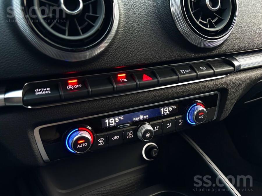 Black Audi A3 2019 in Riga, with an engine capacity of 1.60 L and mileage of 229 thousand km for 13950 €, photo 12 on AUTOMOTO.COM.LV