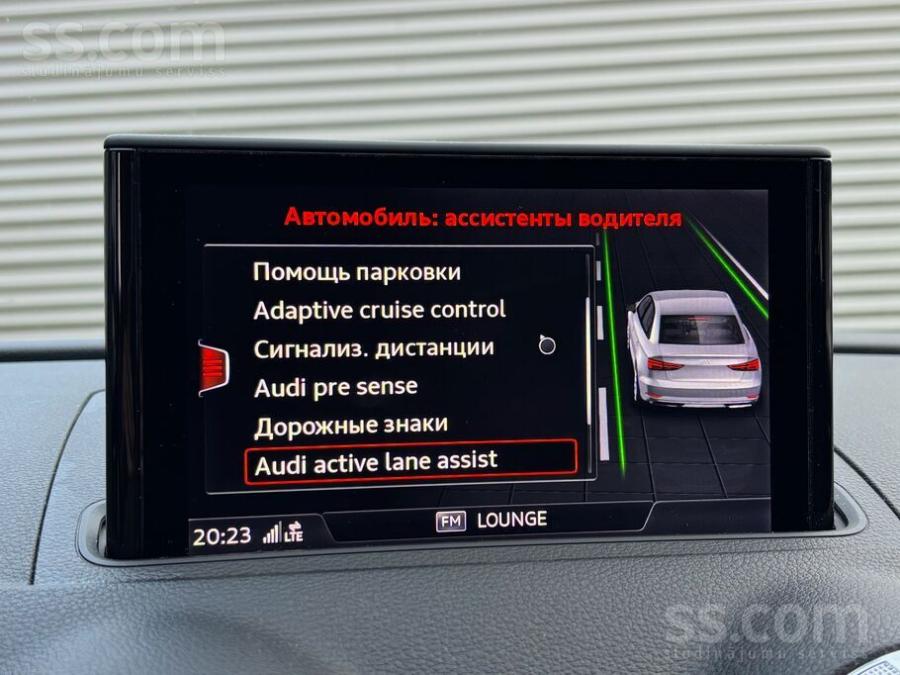 Black Audi A3 2019 in Riga, with an engine capacity of 1.60 L and mileage of 229 thousand km for 13950 €, photo 17 on AUTOMOTO.COM.LV