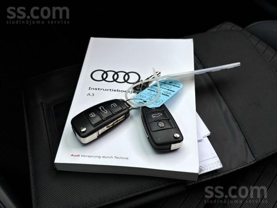 Black Audi A3 2019 in Riga, with an engine capacity of 1.60 L and mileage of 229 thousand km for 13950 €, photo 25 on AUTOMOTO.COM.LV