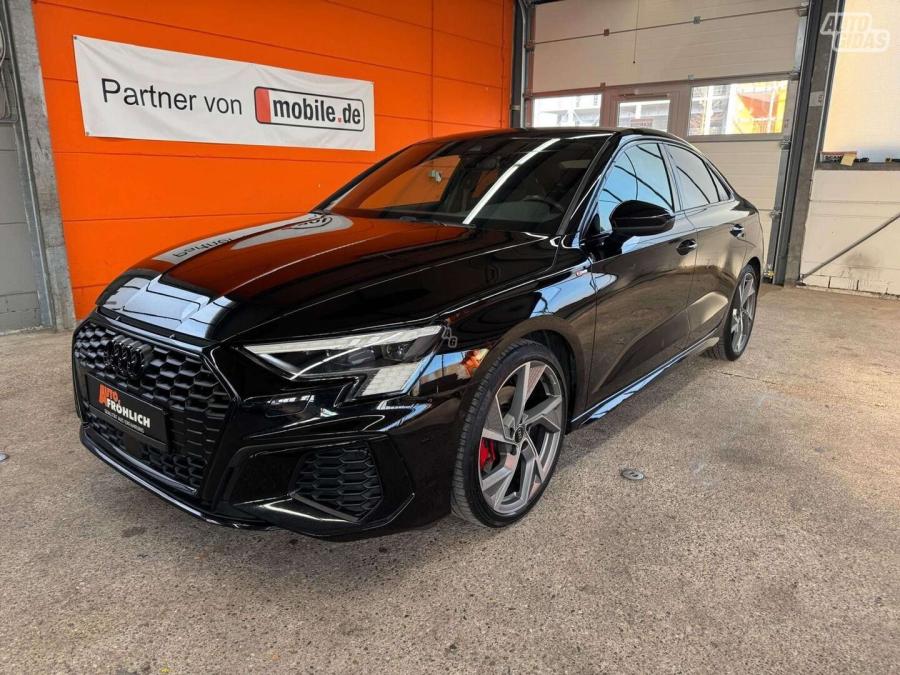 Black Audi A3 2022 in Kaunas, with an engine capacity of 2.00 L and mileage of 100 thousand km for 31124 €, photo 1 on AUTOMOTO.COM.LV
