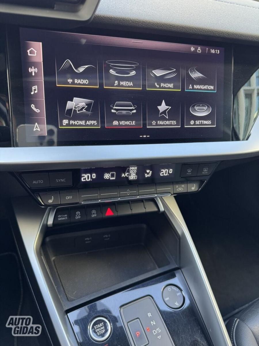 Black Audi A3 2022 in Vilnius, with an engine capacity of 2.00 L and mileage of 126 thousand km for 17900 €, photo 9 on AUTOMOTO.COM.LV