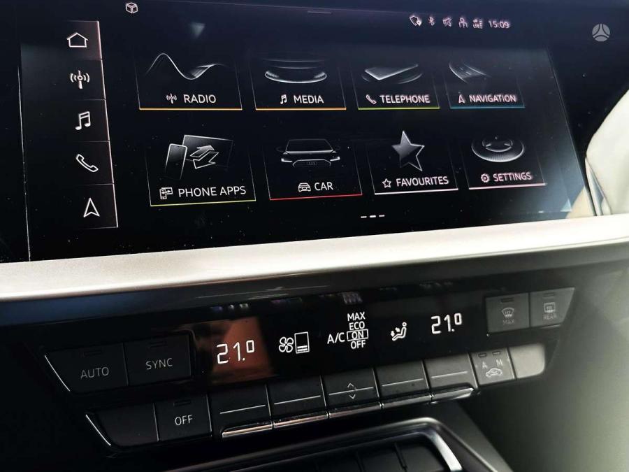 Black Audi A3 2022 in Kaunas, with an engine capacity of 1.00 L and mileage of 180 thousand km for 17900 €, photo 14 on AUTOMOTO.COM.LV